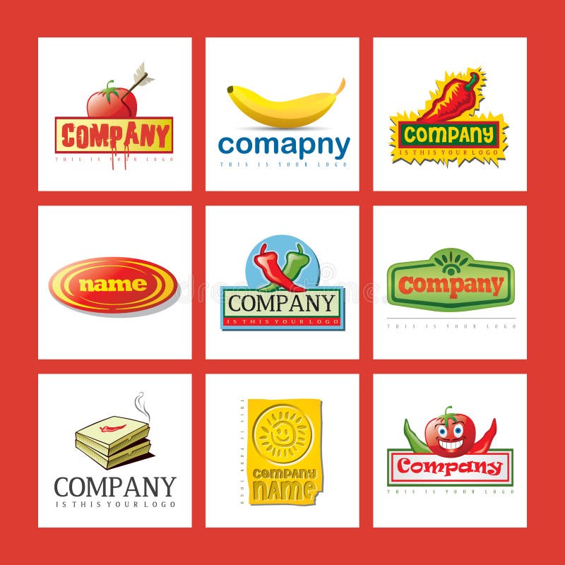 Ensemble De Logos De Compagnie Illustration de Vecteur - Illustration ...