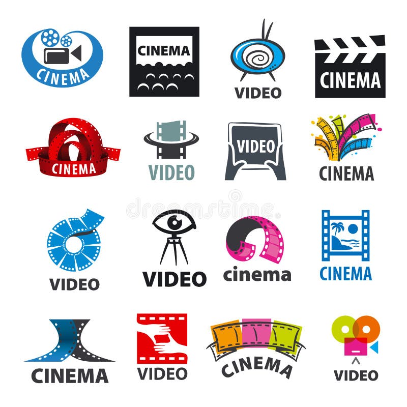 Ensemble De Logos De Vecteur Pour La Production Visuelle Illustration ...