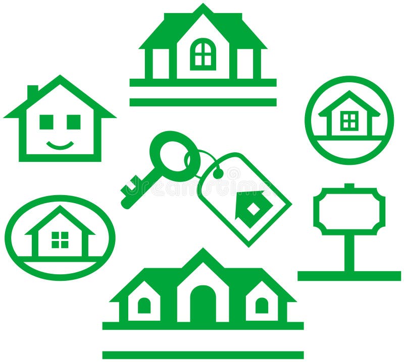 Ensemble De Logos Et De Concepts D'immeubles Illustration de Vecteur ...
