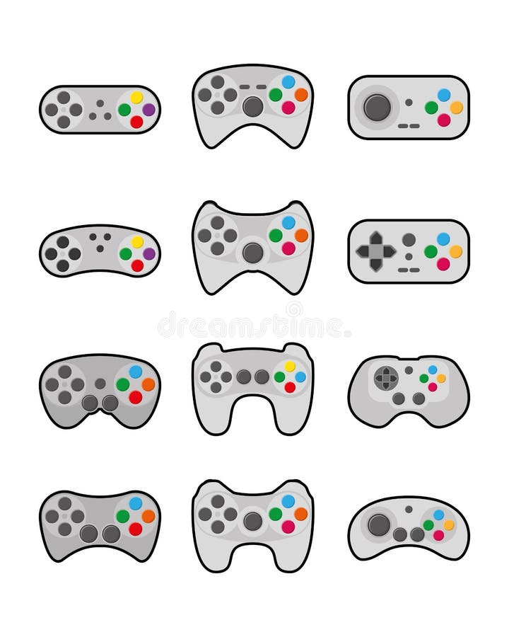 Ensemble de manettes illustration stock. Illustration du coloré - 77502268