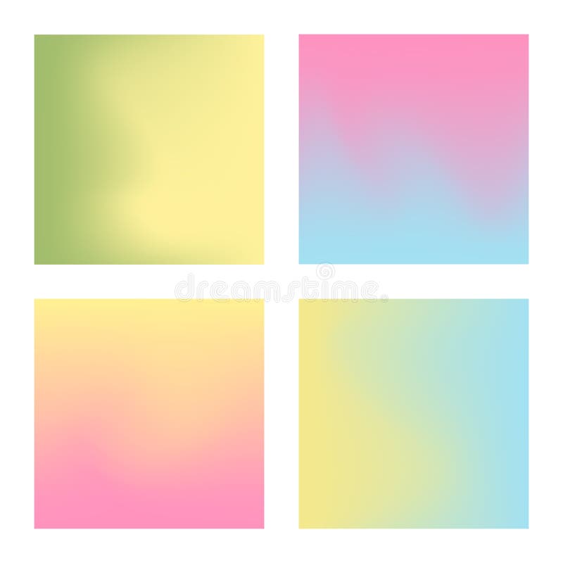 Ensemble De Milieux De Gradient De Couleur En Pastel Illustration de ...