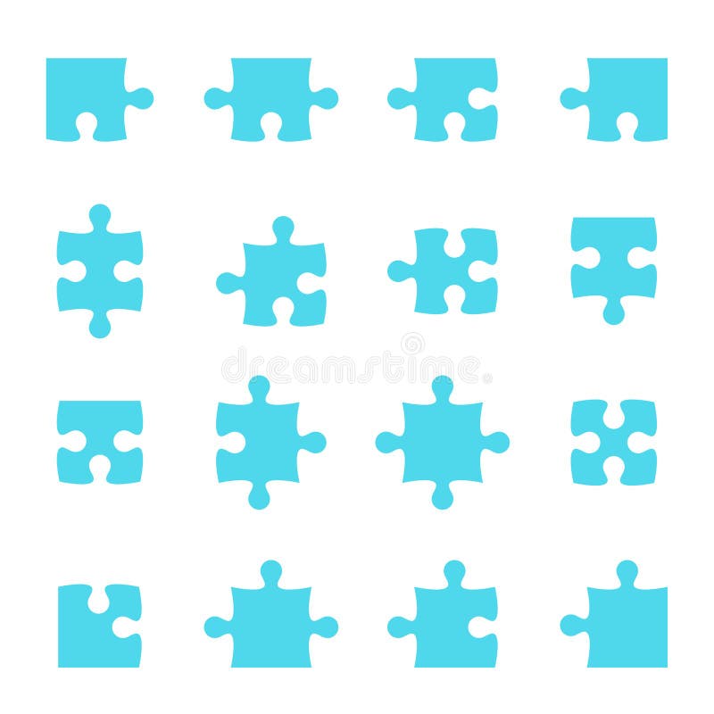 Ensemble De Morceaux De Puzzle Illustration Stock - Illustration du ...