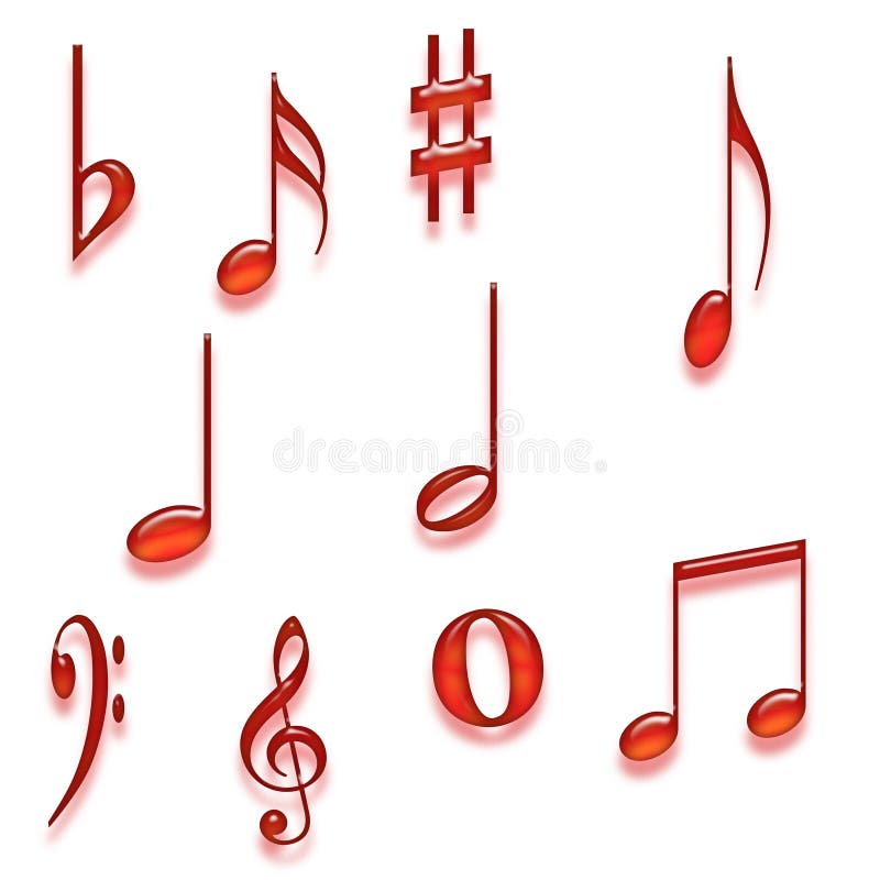 Ensemble De Notes Musicales Illustration Stock - Illustration du ...