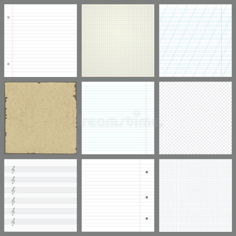 Ensemble De Pages Vierges Du Bloc-notes. Illustration de Vecteur ...