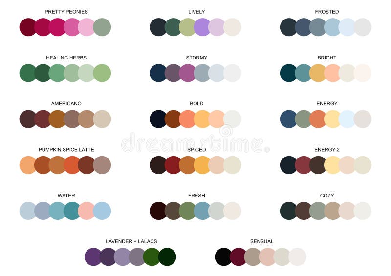 Ensemble De Palettes De Couleurs Illustration de Vecteur - Illustration ...