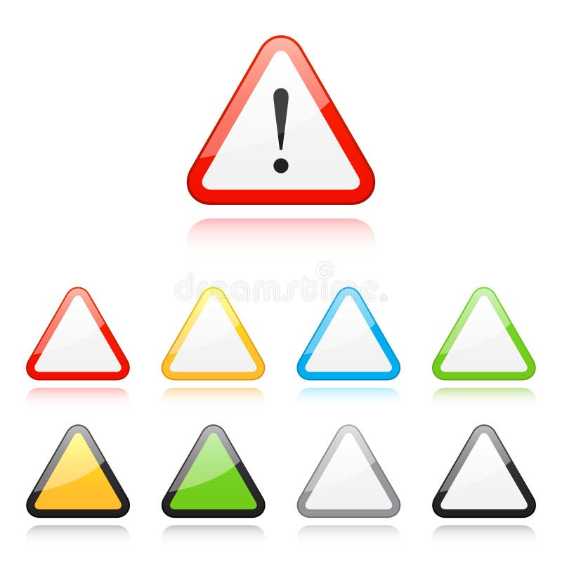 Ensemble De Panneaux D'avertissement De Triangle Illustration de ...