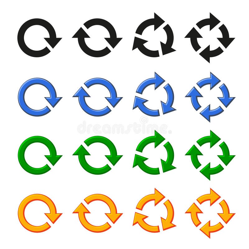 Flèche, Rotation, Boucle, Circulaire, échange, Conception Graphique D ...