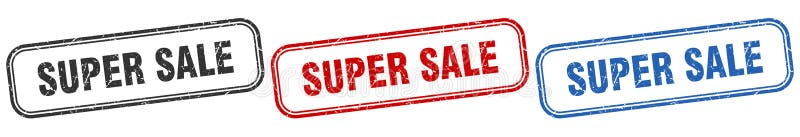 Ensemble De Signe D'isolement Par Vente Super Place. Super Vente Timbre ...