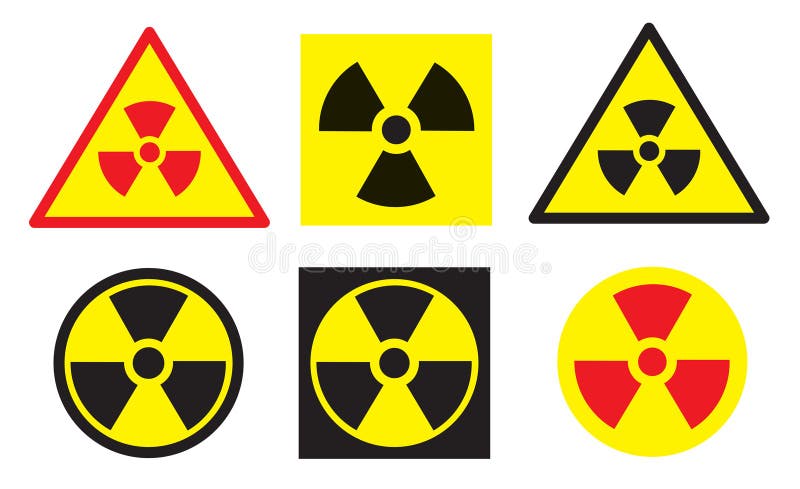 Ensemble De Signes De Rayonnement Illustration Stock - Illustration du ...