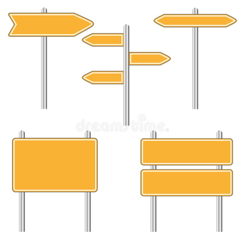 Ensemble De Signes De Route Illustration de Vecteur - Illustration du ...
