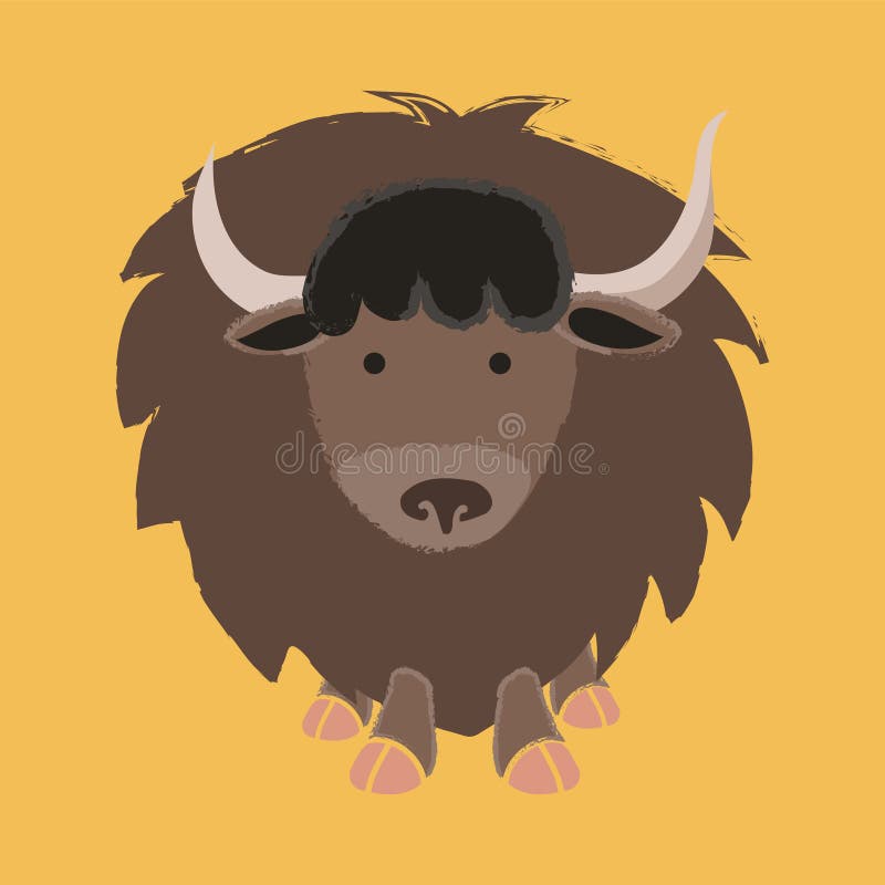 Ensemble De Style De Dessin D'illustration De Bison Illustration de ...
