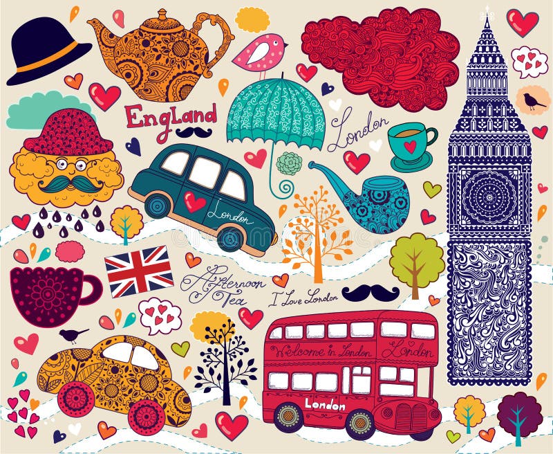 Ensemble De Symboles De Londres Illustration de Vecteur - Illustration ... Ensemble De Symboles De Londres Illustration de Vecteur - Illustration ...