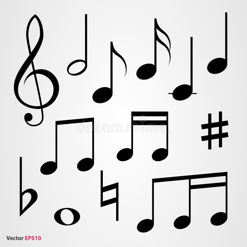 Ensemble De Symboles Musicaux Illustration Stock - Illustration du ...