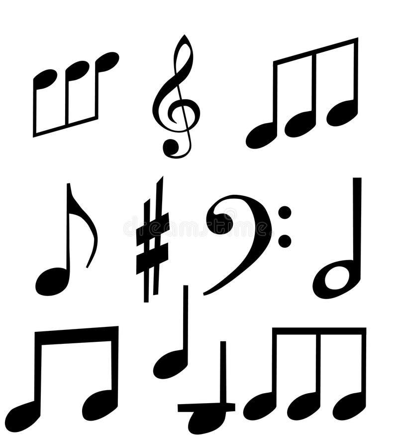 Ensemble De Symboles Musicaux Illustration de Vecteur - Illustration du ...
