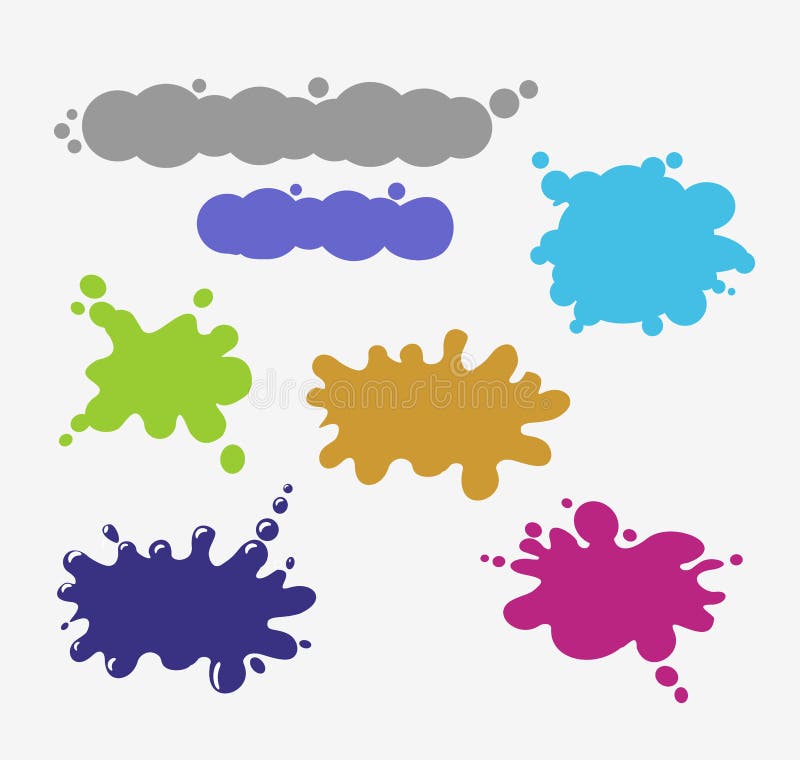 Ensemble De Taches De Couleur Illustration de Vecteur - Illustration du ...