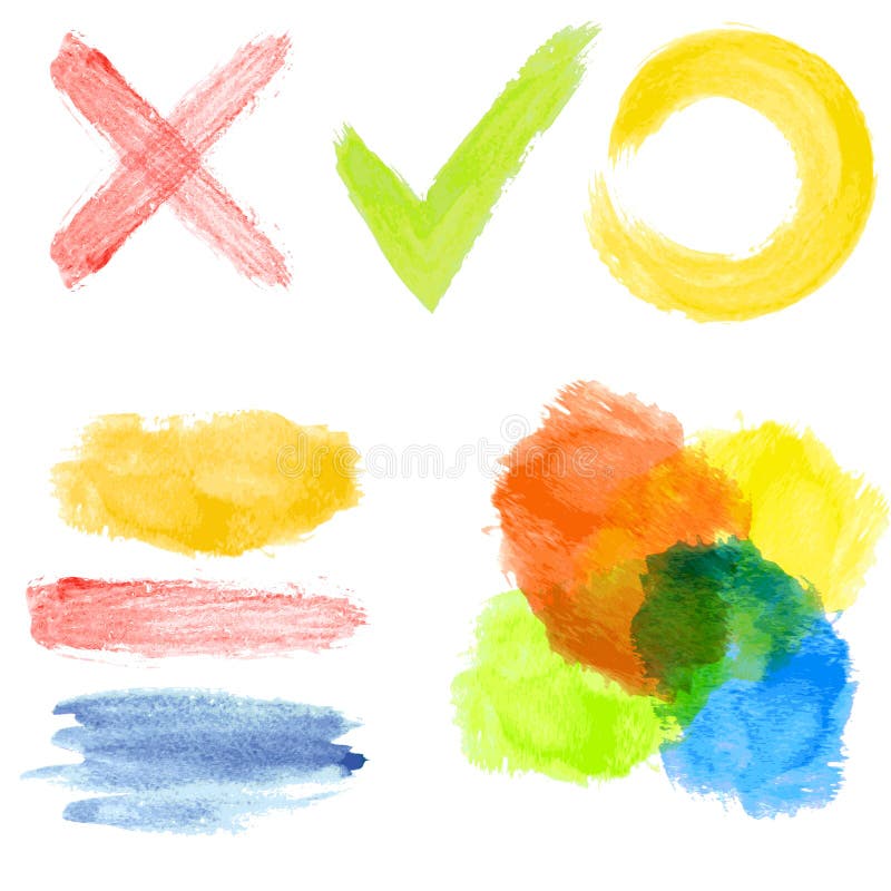 Ensemble De Taches De Couleur Illustration de Vecteur - Illustration du ...