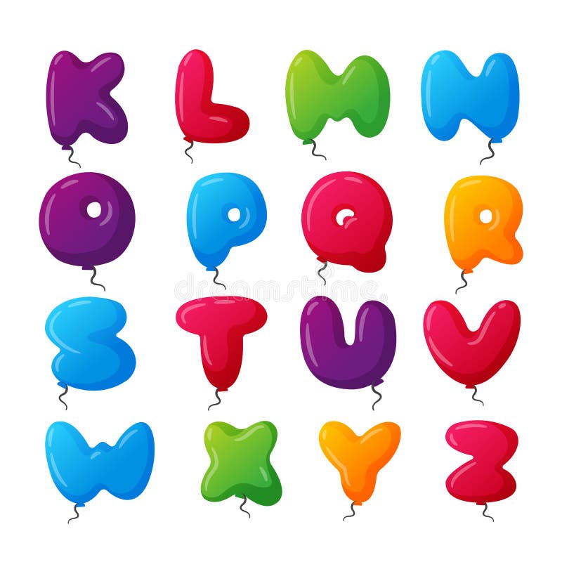 Ensemble De Vecteur D'alphabet De Ballon Illustration de Vecteur ...