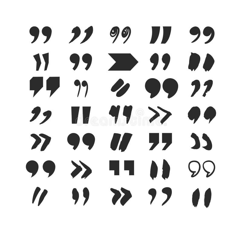 Ensemble De Vecteur De Signe De Citation Illustration de Vecteur ...