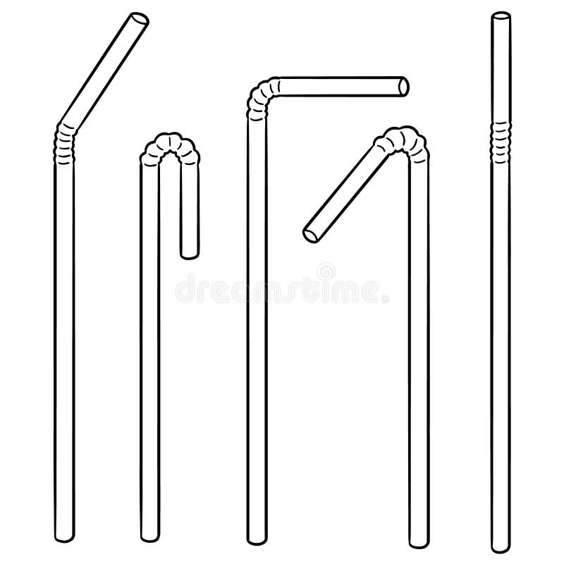 Ensemble De Vecteur De Paille Illustration de Vecteur - Illustration du ...