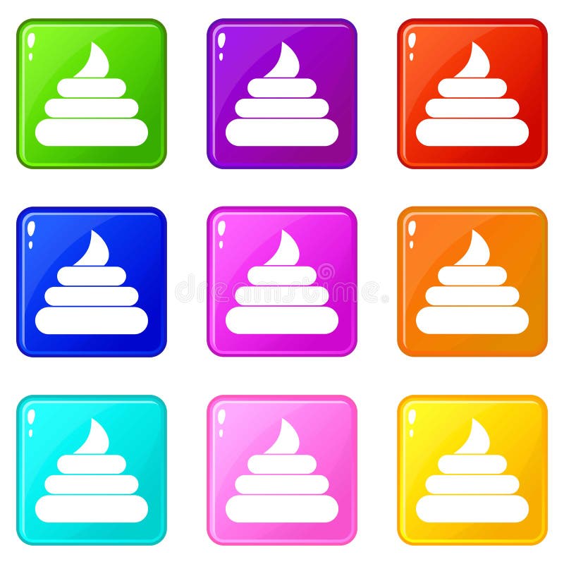 Ensemble Des Icônes 9 De Merde Illustration de Vecteur - Illustration ...