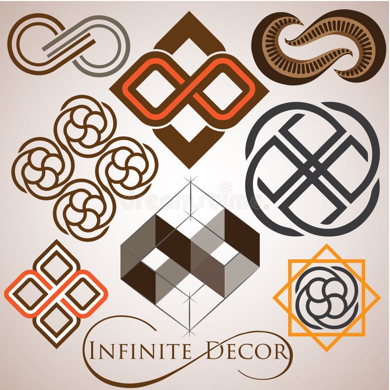 Ensemble Infini De Logo De Symbole Illustration de Vecteur ...