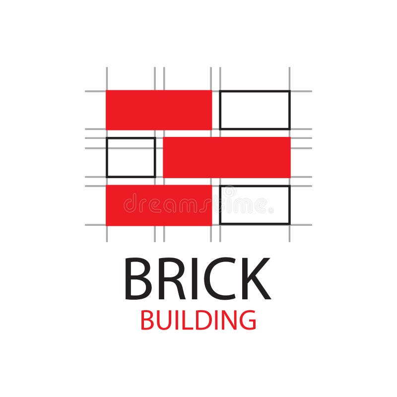 Ensemble Vectoriel De Logos Construction De Briques Illustration de ...