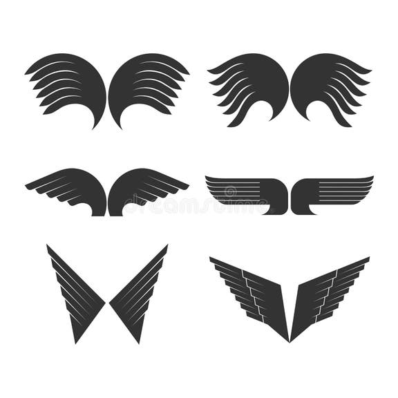 Ensemble Vectoriel De Logos D'ailes Illustration de Vecteur ...