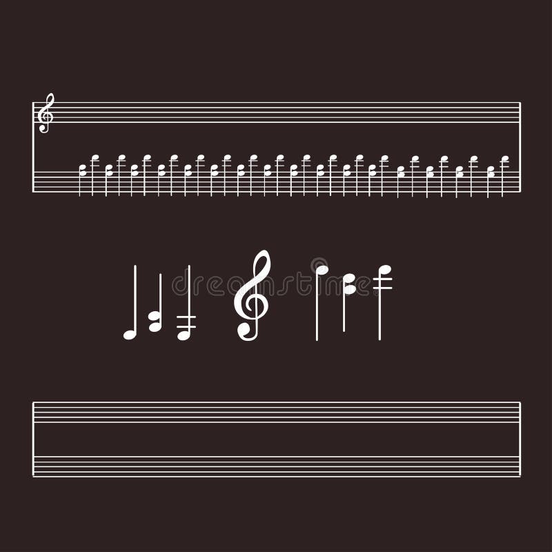Ensemble De Signes Musicaux Illustration de Vecteur - Illustration du ...