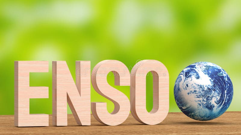 The ENSO Word and Earth for Global Warming or Climate Change Crisis 3d ...