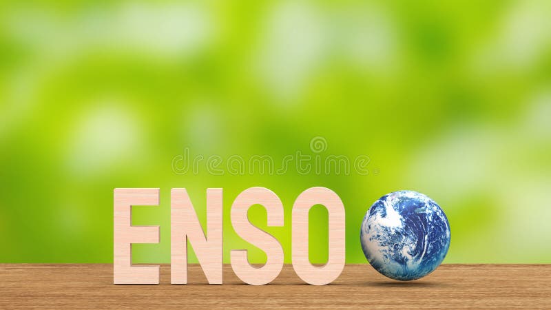 The ENSO Word and Earth for Global Warming or Climate Change Crisis 3d ...