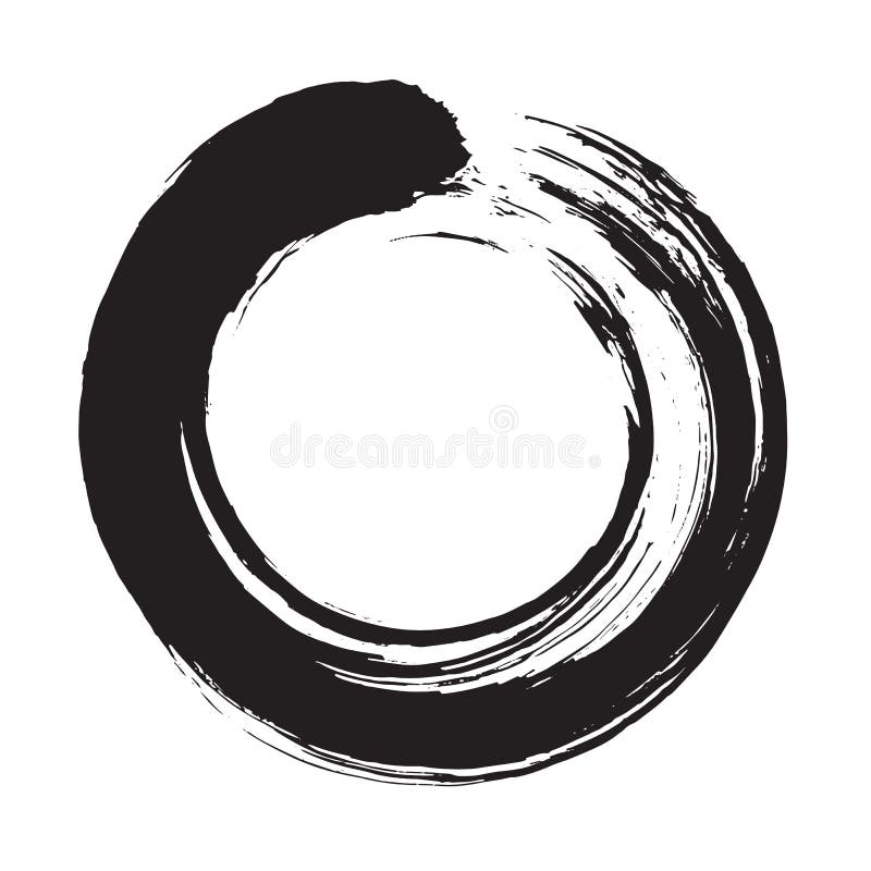 Enso Zen Circle Brush Vector Illustration Icon Stock Vector ...