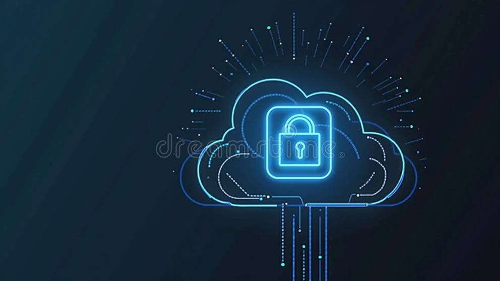 Ensuring Secure Cloud Storage with Encryption and Strict Access Controls Stock Illustration ...