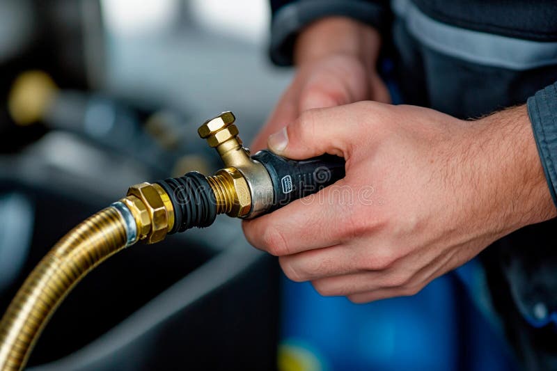 Ensuring a Secure Connection with a Hose during a Maintenance Task ...