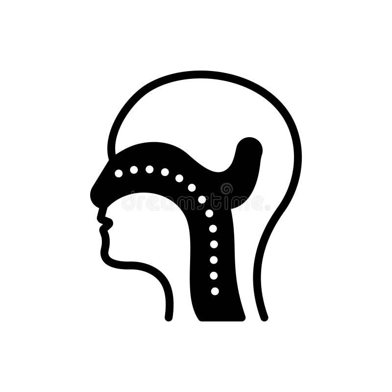 Black Solid Icon for Ent, Larynx and Organ Stock Vector - Illustration ...