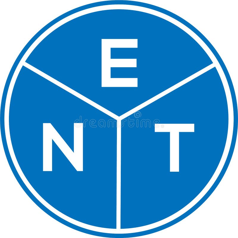 ENT Letter Logo Design on White Background. ENT Creative Circle Letter ...