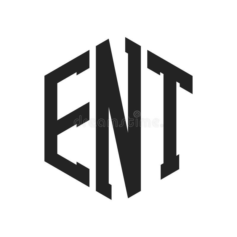 ENT Logo Design. Initial Letter ENT Monogram Logo Using Hexagon Shape ...