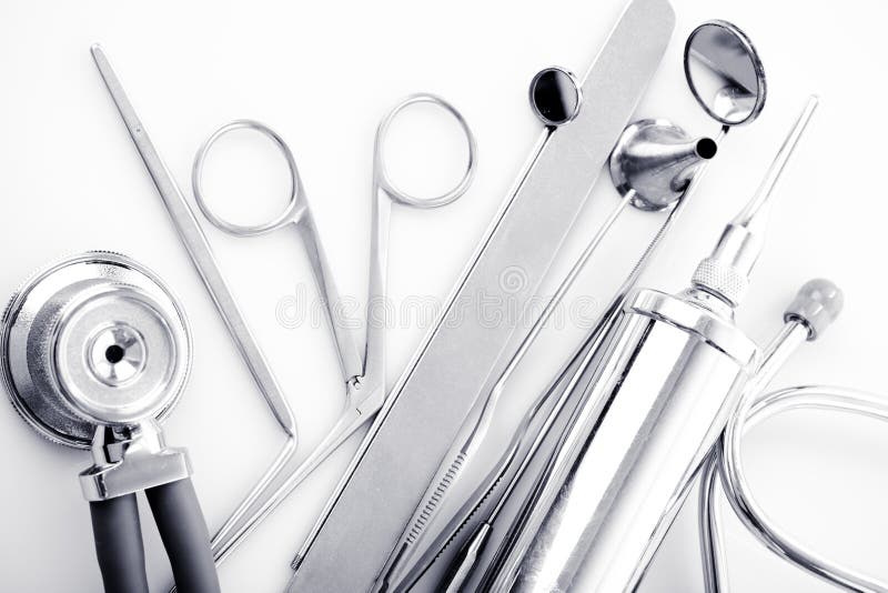 ENT tools stock photo. Image of objects, clinic, mirror - 23400306