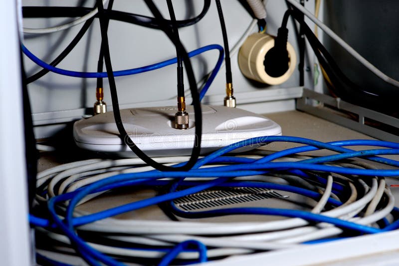 Close Up of a Electrical Cable Stock Photo - Image of line, blue: 124567998