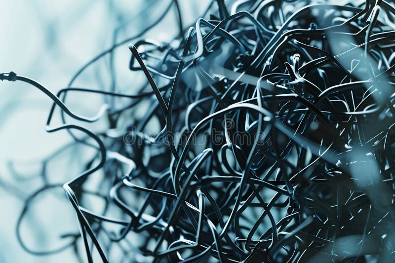 Entangled Mess: a Chaotic Convergence of Wires Creates a Visual Tangle ...