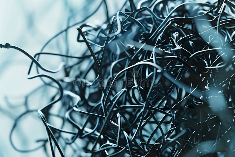 Entangled Mess: a Chaotic Convergence of Wires Creates a Visual Tangle ...