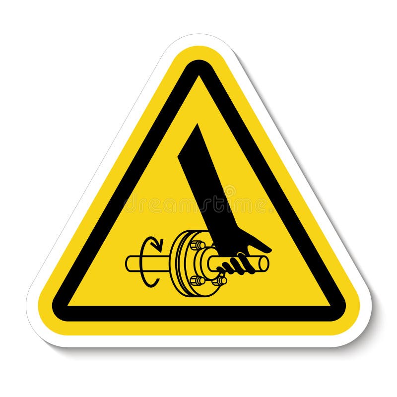 Entanglement of Hand Rotating Shaft Symbol Sign Isolate on White ...