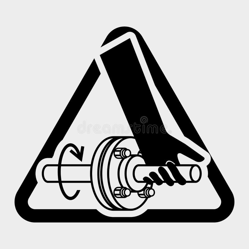 Entanglement of Hand Rotating Shaft Symbol Sign Isolate on White ...