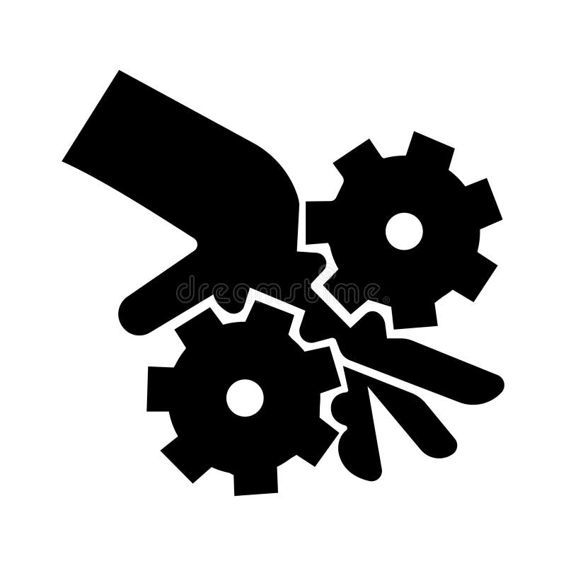 Entanglement Hazard Finger Black Icon,Vector Illustration, Isolate on ...