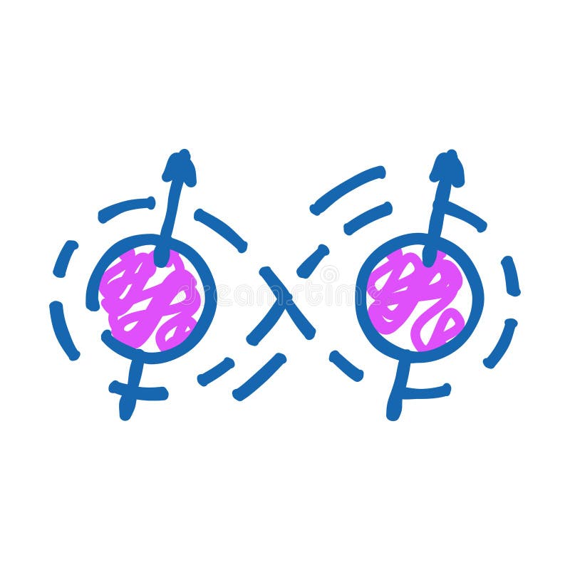 Entanglement Quantum Technology Icon Doodle Illustration Stock Vector ...