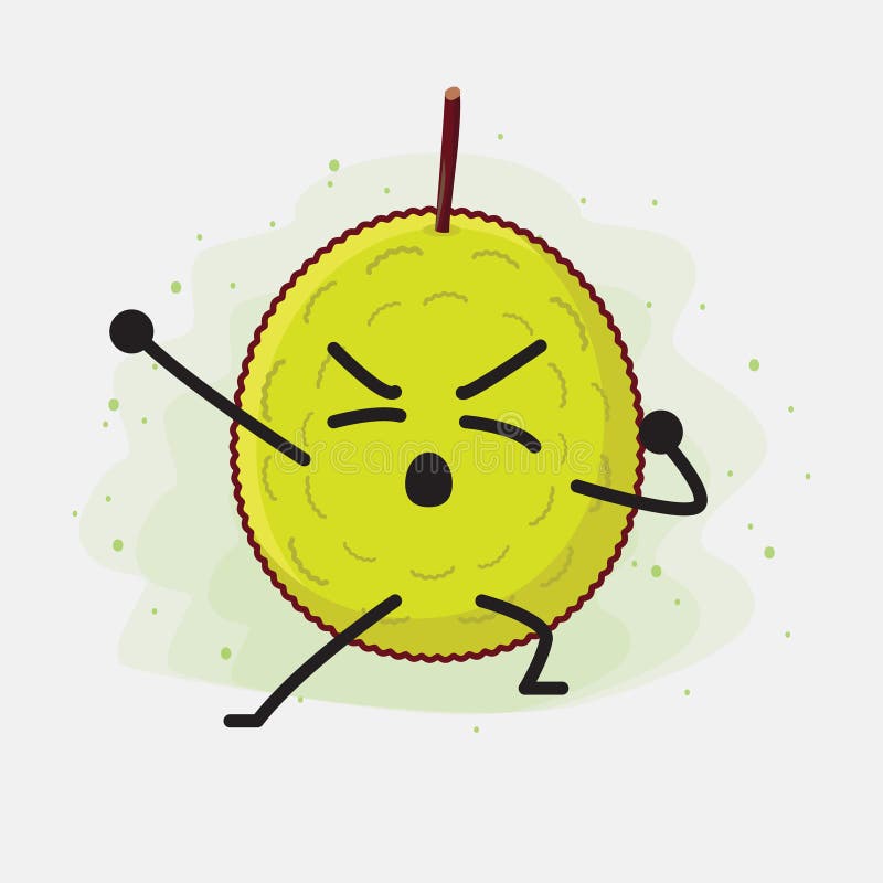 Entawak Jackfruit Mascot Character Illustration Stock Vector ...