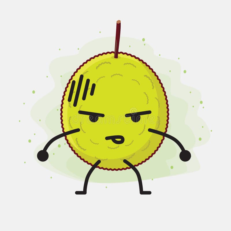 Entawak Jackfruit Mascot Character Illustration Stock Vector ...