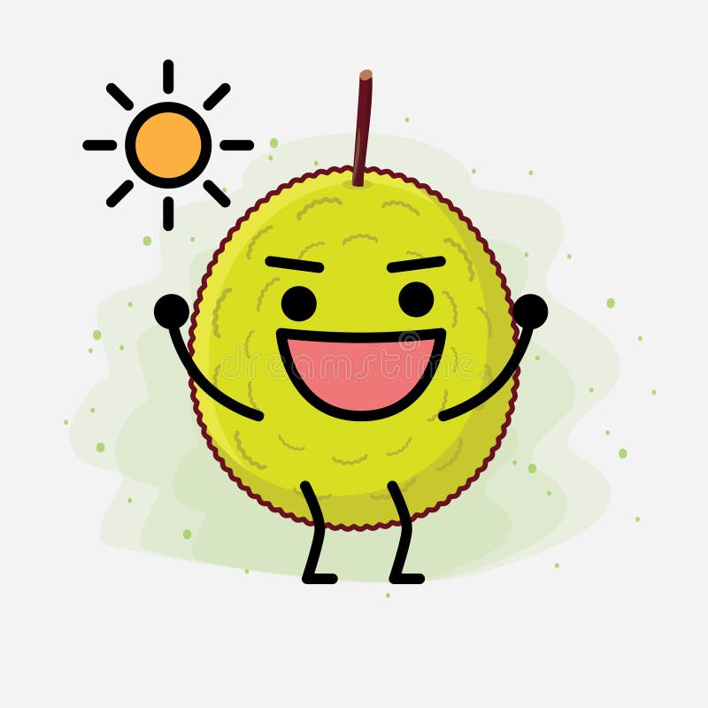 Entawak Jackfruit Mascot Character Illustration Stock Illustration ...