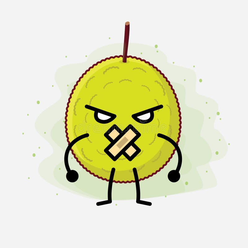 Entawak Jackfruit Mascot Character Illustration Stock Vector ...