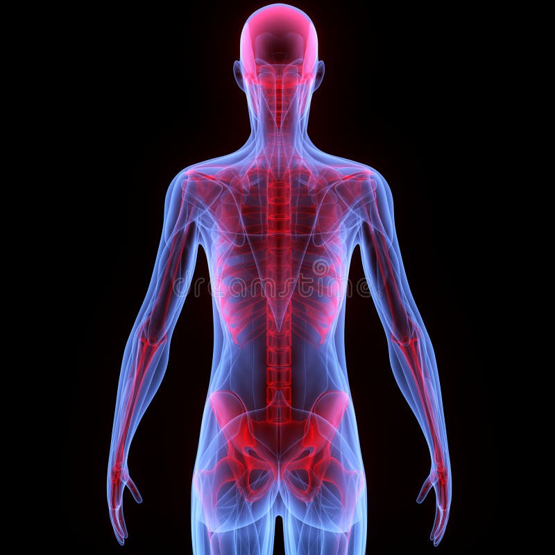 Ente Umano Del Muscolo Con Lo Scheletro Illustrazione di Stock ...