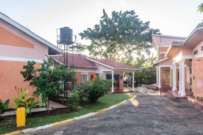 ENTEBBE, UGANDA - MARCH 28, 2020: View of Entebbe Backpackers Hostel ...